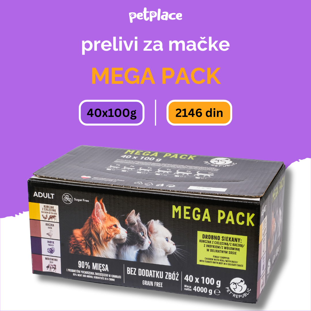 PET REPUBLIC Kesice za Odrasle Mačke 40x100g – Raznovrsni i hranljivi obroci za Vašu mačku ...